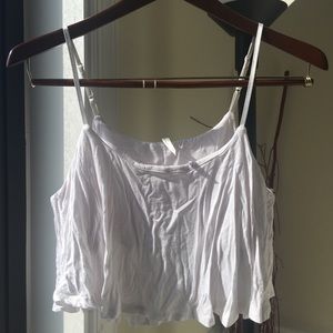 Tops | Ruffle Crop Strappy Shelf Bra Tank Top | Poshmark